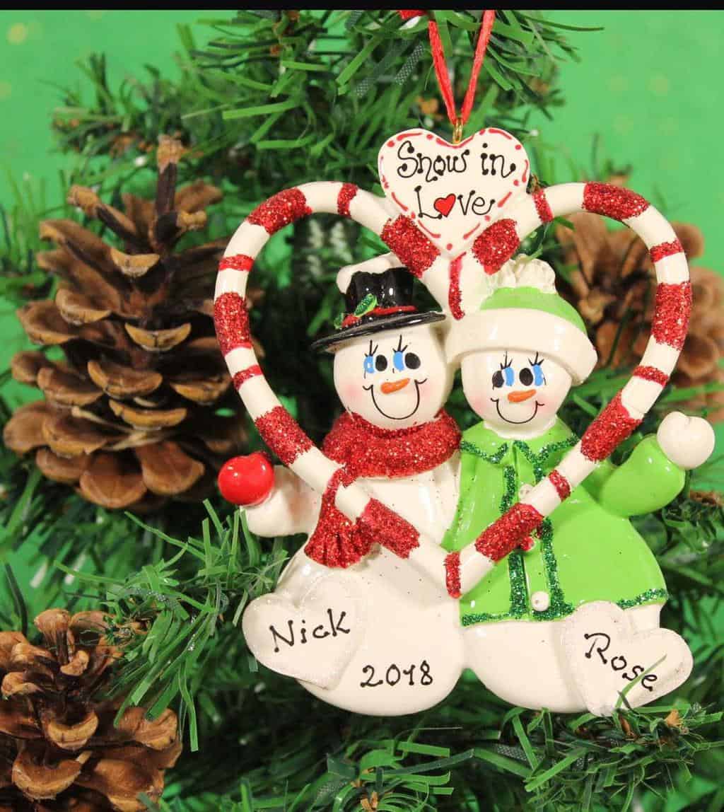 Candy Cane Love Personalised Christmas Ornament • Memory Box