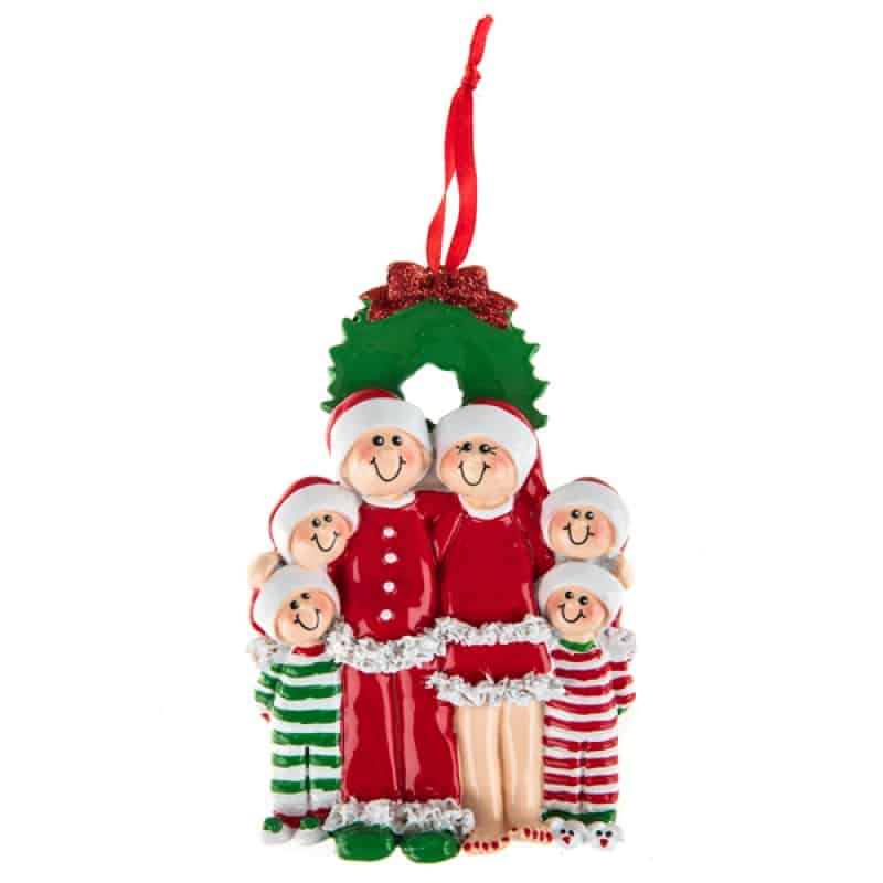 Christmas Eve Personalised Christmas Ornament Family Of 6 Memory Box christmas-eve-personalised-christmas-ornament-family-of-6-memory-box