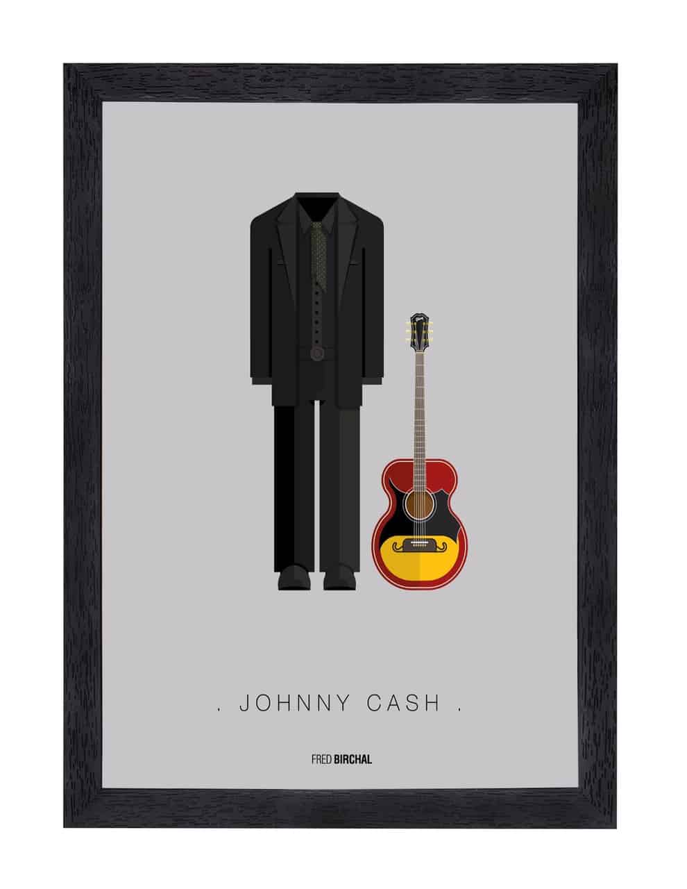 Buy Fred Birchal Framed Art Print Johnny cash - Memory Box