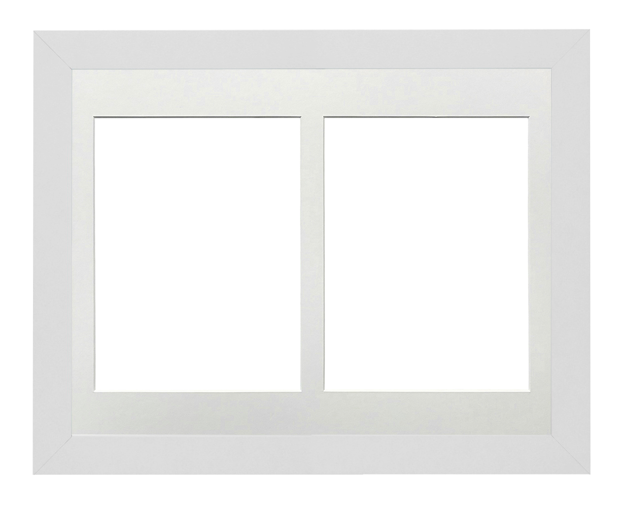 Multi Aperture White Photo Frame 16x12 - Fits Two 9x7 Photos • Memory Box