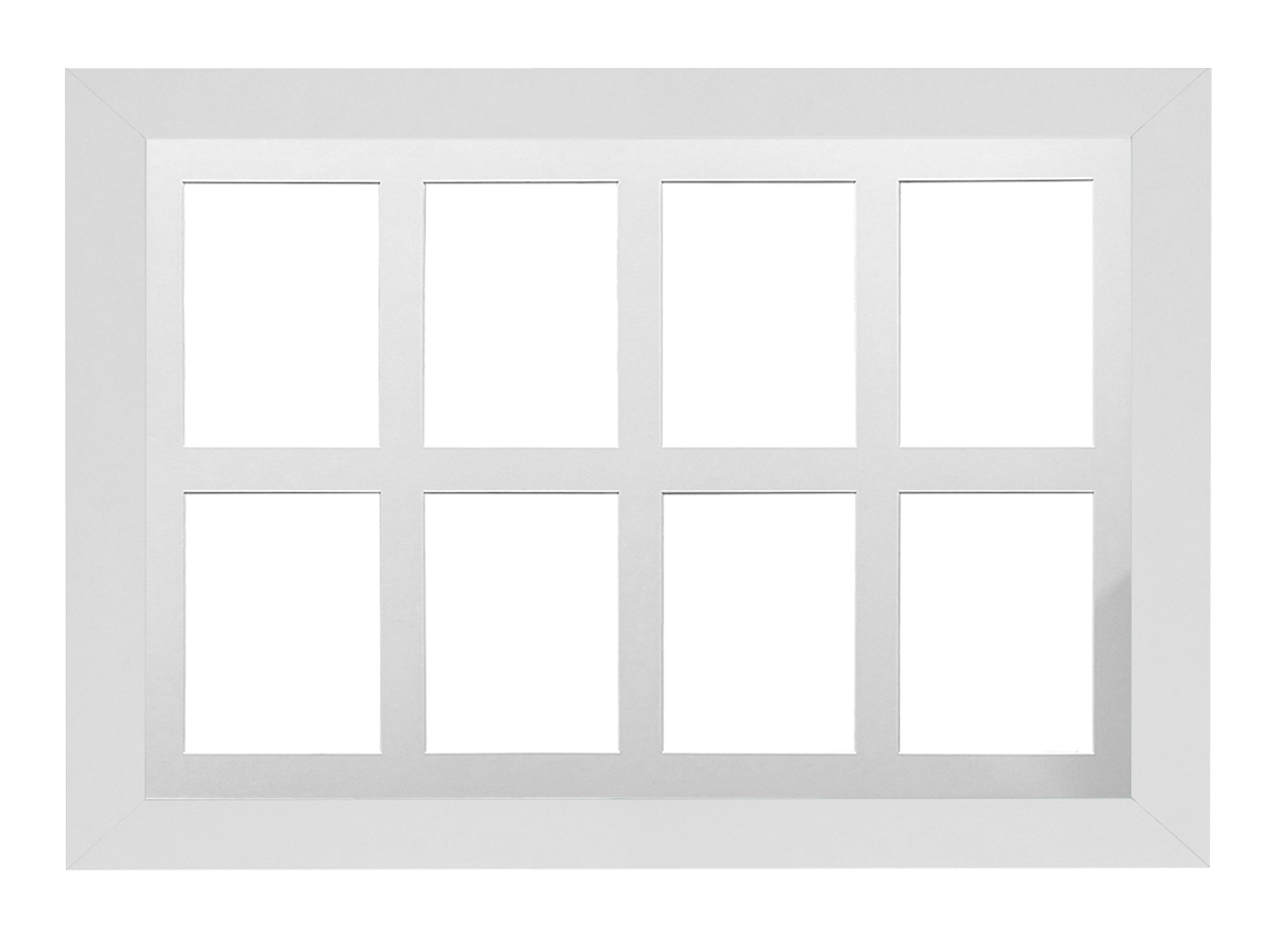 Multi Aperture White Photo Frame 40x40cm - Fits Four 7x5 Photos ...