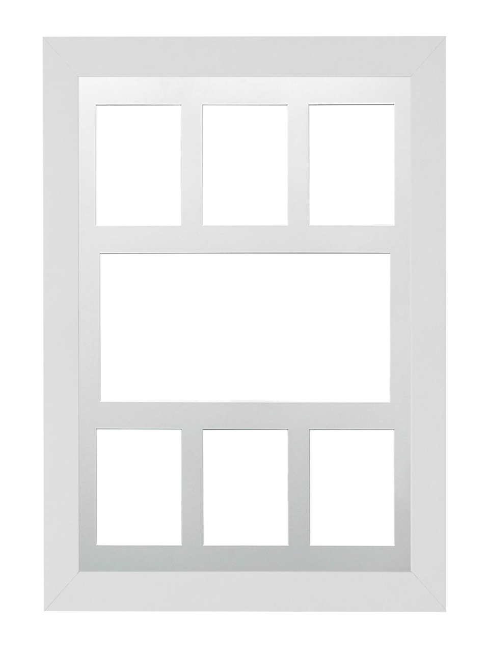Multi Aperture White Photo Frame A1 - Fits Six 8x6 + One 20x10 Photos ...